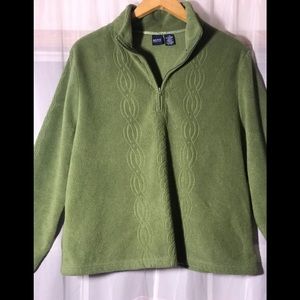 Basic Editions | Sweaters | Basic Editions Womens Quarter Zip Green ...